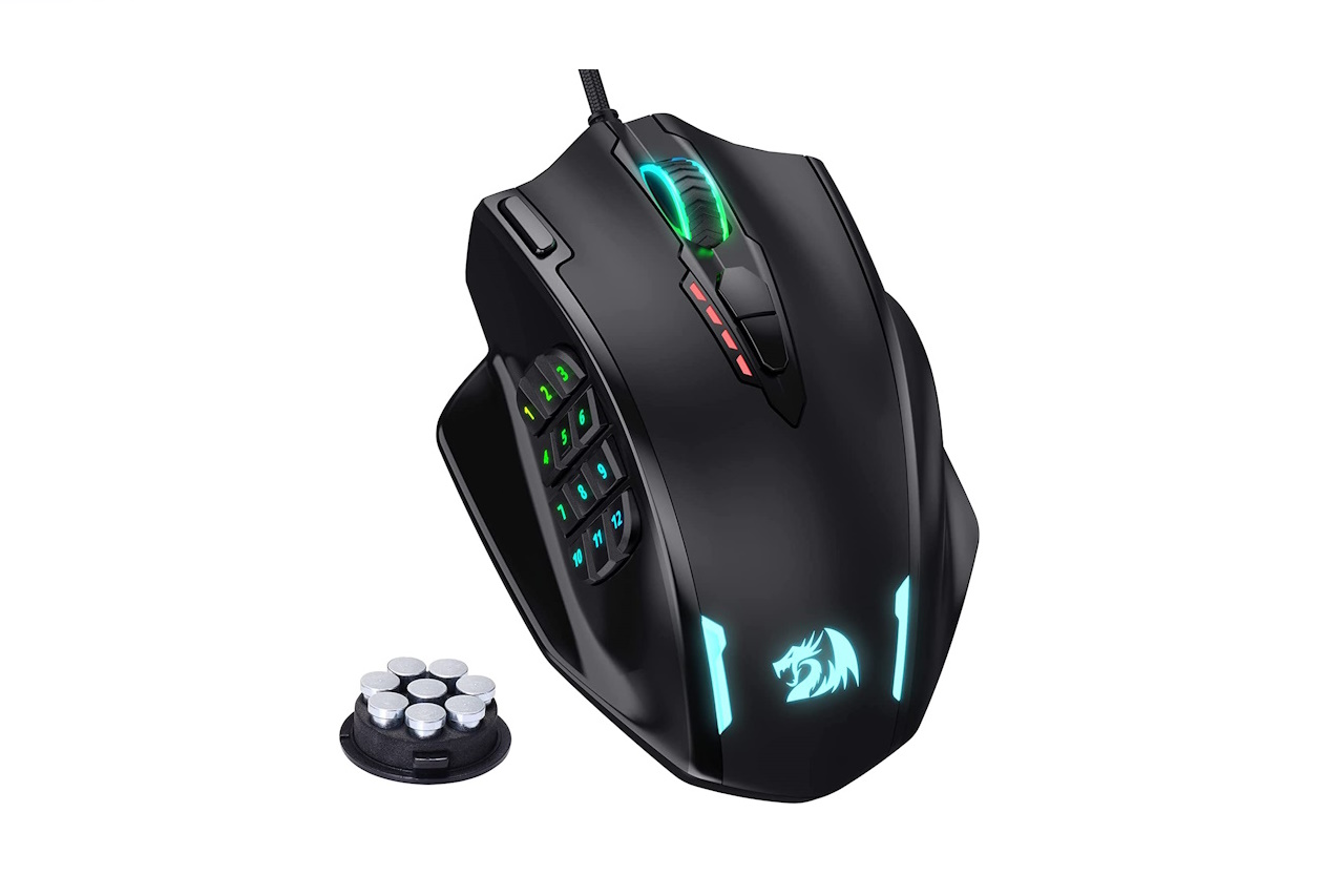Redragon M908 Impact RGB LED MMO Maus mit Seitentasten - Impex - D